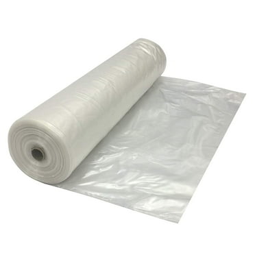 MCA, Plastic Sheeting 10 Feet X 100 Feet, True 3 Mil, Transparent/White ...