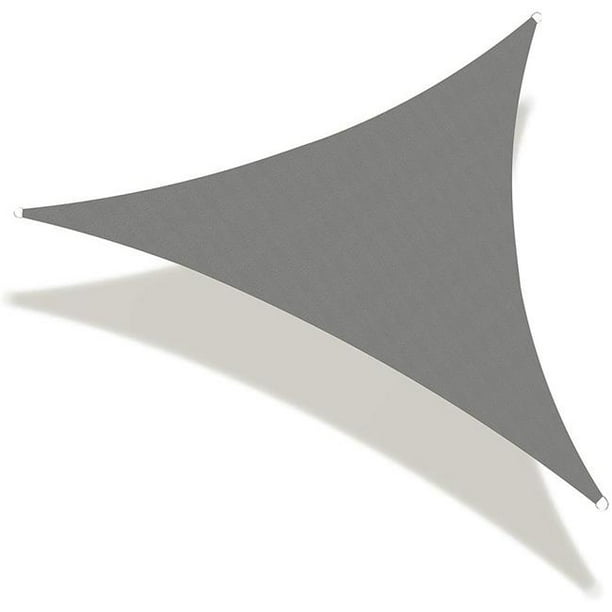 Covers & All Triangle-Shade-Grey-05 14 x 14 x 14 ft. Sun Shade Sail ...