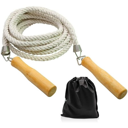 Skipping Rope, 16ft-22.9ft-32ft Long Jump Rope with Wooden Handle for ...