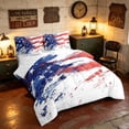 Manfei Brushstroke USA Flag Twin Bedding, Abstract Patriotic Theme ...