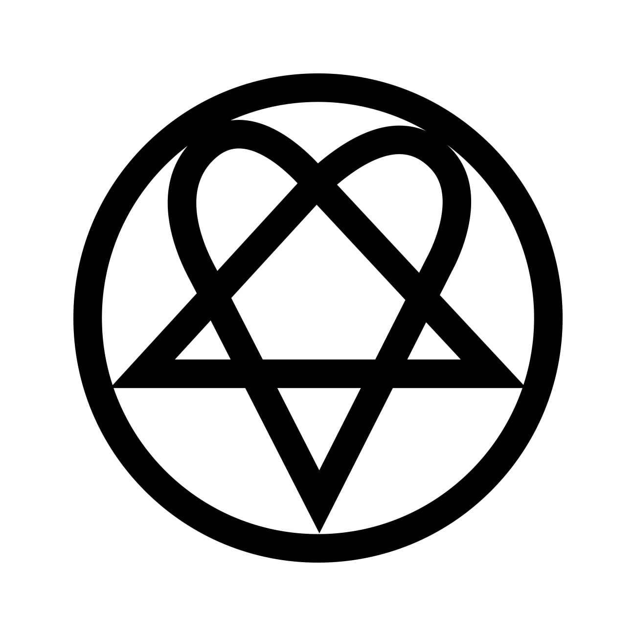 Heartagram Sticker Decal Die Cut - Self Adhesive Vinyl - Weatherproof ...