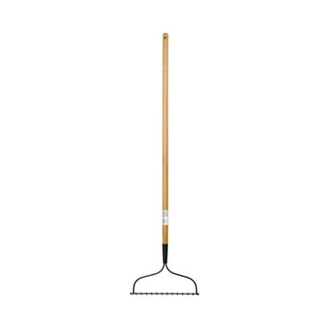 Expert Gardener, 24-inch Wood and Poly Leaf Rake - Walmart.com