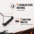 BBQ Bristle Grill Brush 12 Inch Heavy Duty Stainless Steel Y Shape BBQ ...
