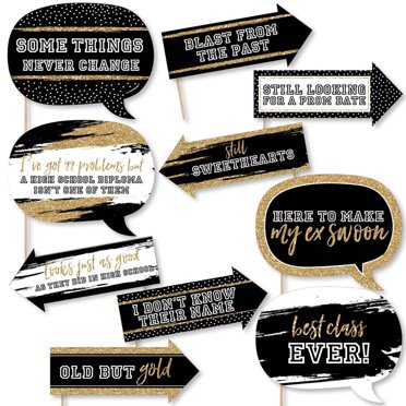 Big Dot of Happiness Class Reunion Decorations - 10 Piece Funny Photo ...