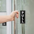 Uxcell Push Pull Door Sign 2"x5" Adhesive Horizontal Pull Push Sticker ...