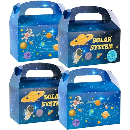 Astronaut Party Gift Boxes Supplies Space Themed Goody Treat Boxes for ...