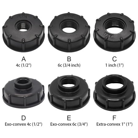 60mm Water Container Faucet Valve Adapter Hose Adaptor Fittings ...