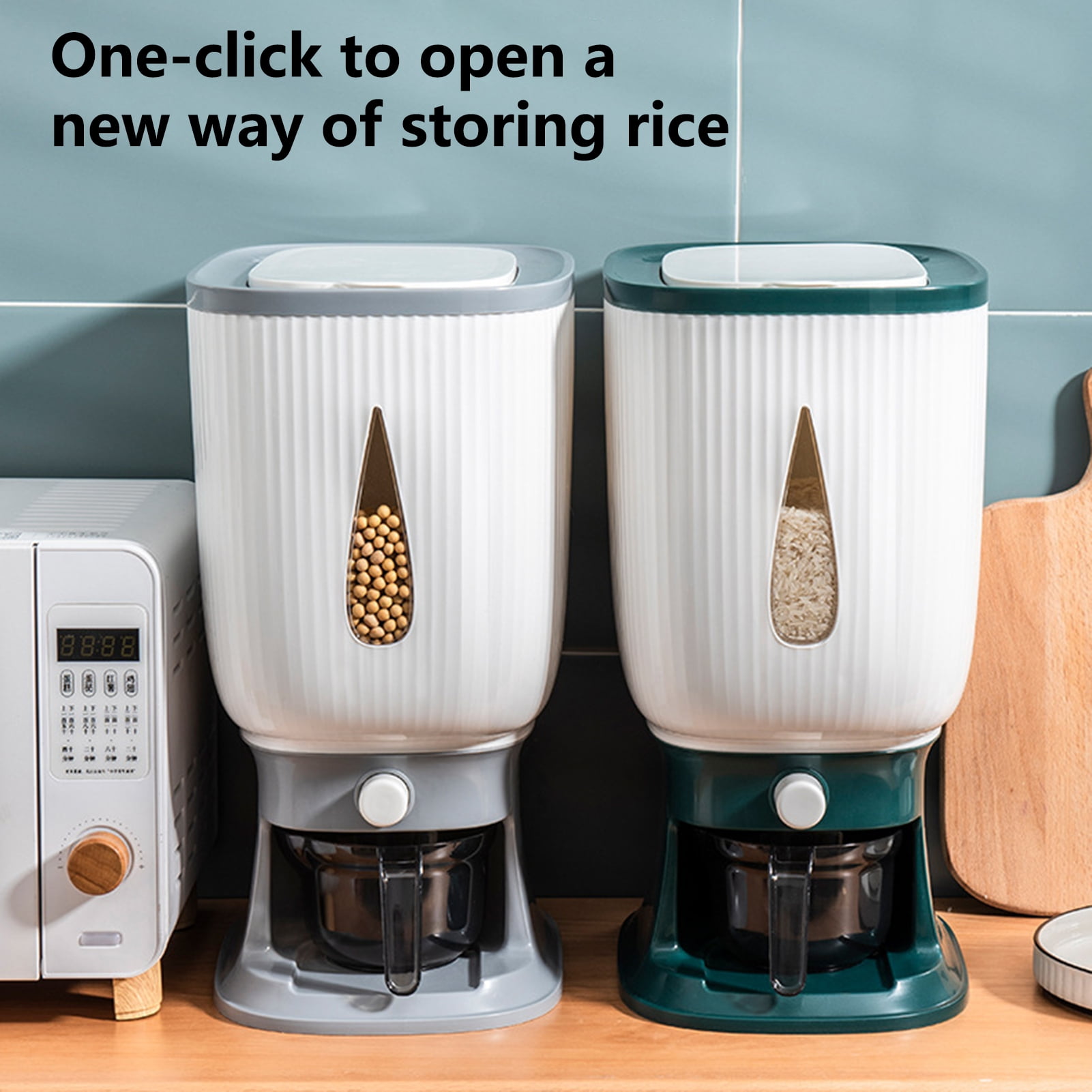 Washranp Rice Dispenser,Moisture-proof Visible Window Large Grain ...