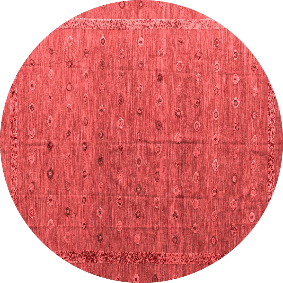 Ahgly Company Indoor Round Abstract Red Modern Area Rugs, 6' Round ...