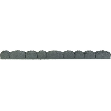 GroundSmart Cobblestone Landscape Edging, 4' Gray Rubber Garden Border, 4 Pack - Walmart.com
