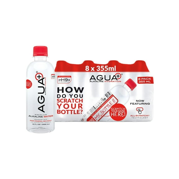 Talking Rain AQA Pure Distilled Alkaline Water, 9.5 pH, Electrolytes ...