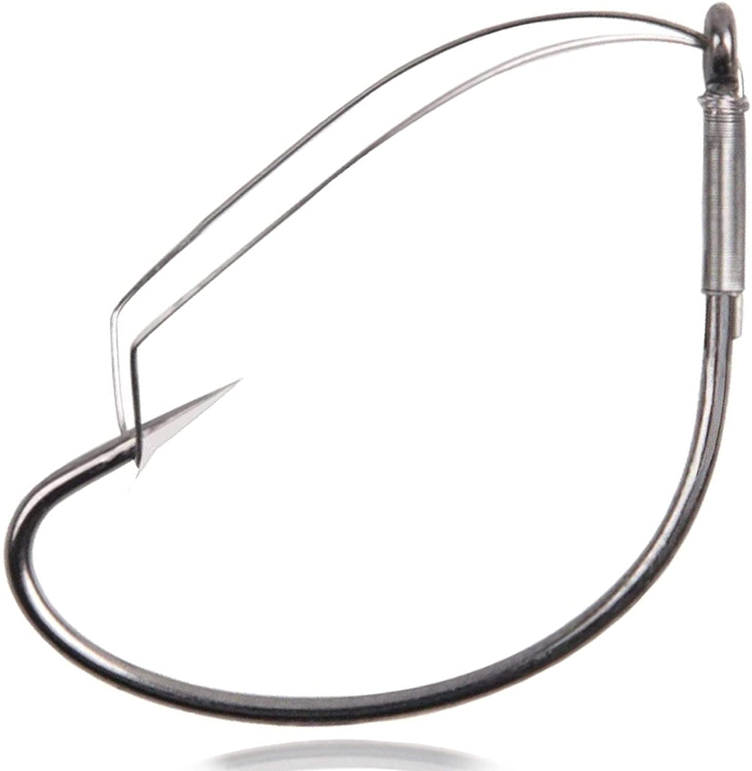 50 Pieces Weedless Fishing Hooks Wacky Worm Hooks Wide Rig Fishing ...