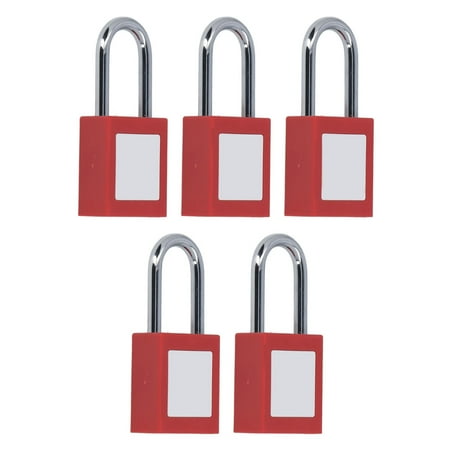 Lockout Tagout Locks, 5 Set Keyed Padlocks Nylon Metal Universal Key ...