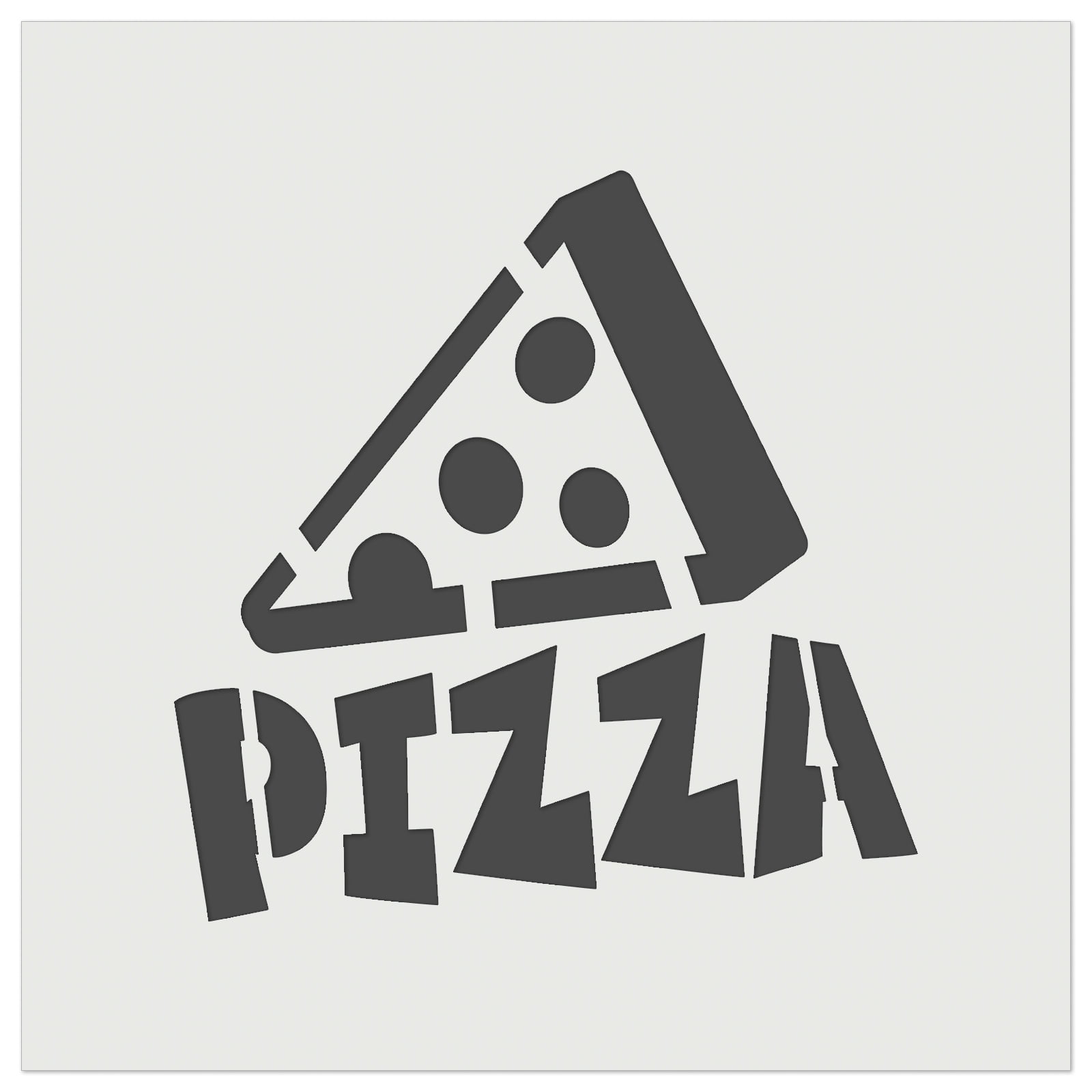 Pizza Slice with Text DIY Cookie Wall Craft Stencil - 7.0 Inch ...