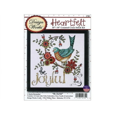 Design Works Embroidery Kit - Counted Cross Stitch, 2"X4" 6/Pkg Stained ...
