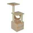 Noah's Ark 12"x12"x36" Deluxe Cat Tree condo Furniture - Walmart.com