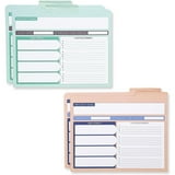 Set of 12 Project File Folders with Notes Section, 1/3 Cut Tab Office ...