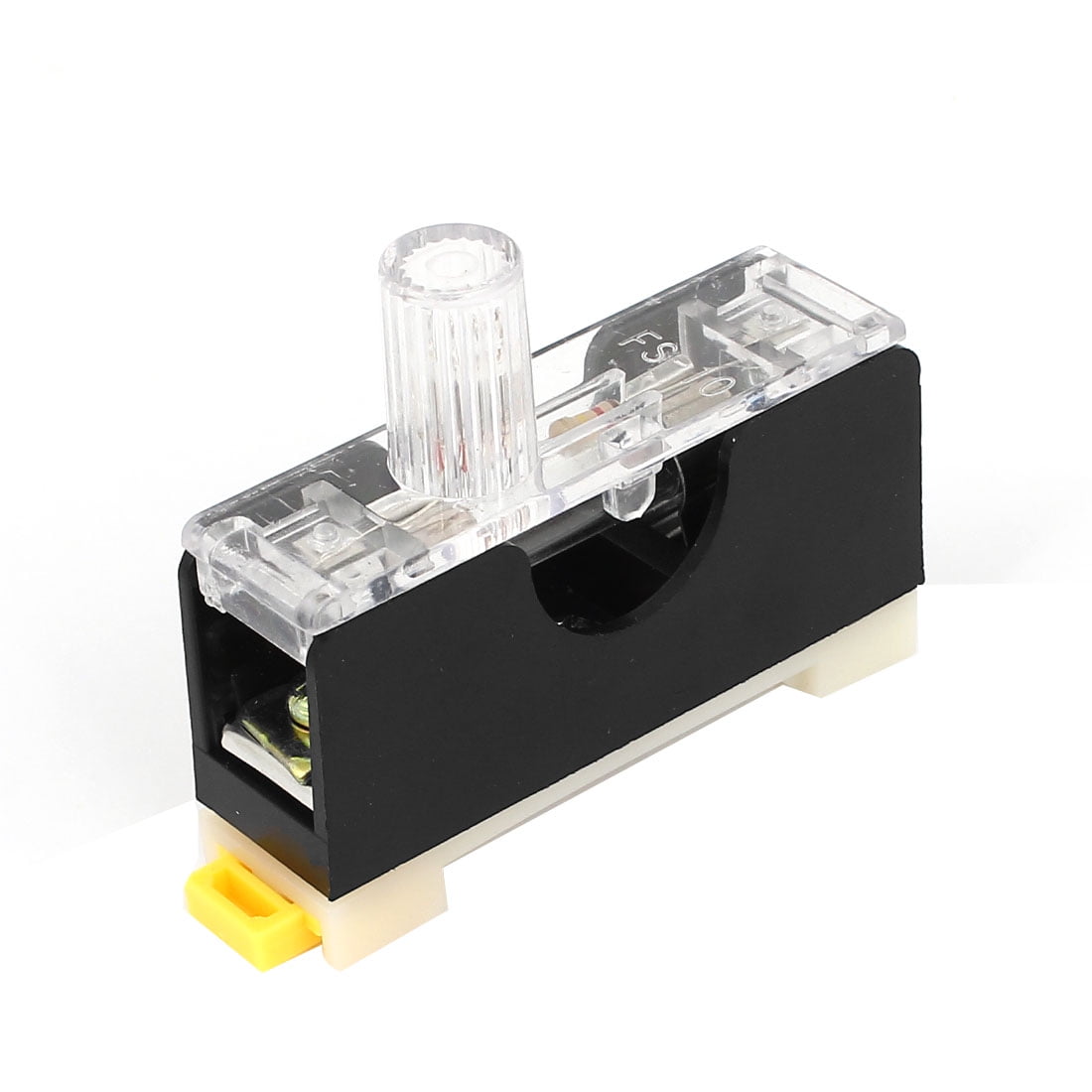 DIN Rail Plastic Fuse Holder Base FS-10 w Fuses 250V 10A 6x30mm ...
