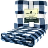 PAVILIA Flannel Fleece Throw Blanket for Couch | Super Soft Cozy ...