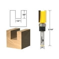 4 Bit 1/2" Diameter Flush Trim Template Router Bit Set - 1/4" Shank ...