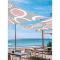 Abstract Red Sun Shade Sail 6.5'X10' Black Grey Circle Geometric ...