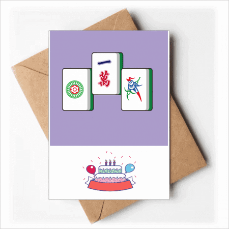 mahjong top ten thousand Happy Birthday Greeting Cards Envelopes Blank ...