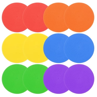 S&S Worldwide Spectrum 5", Anti-Skid, Soft Round Vinyl Spot Markers for ...