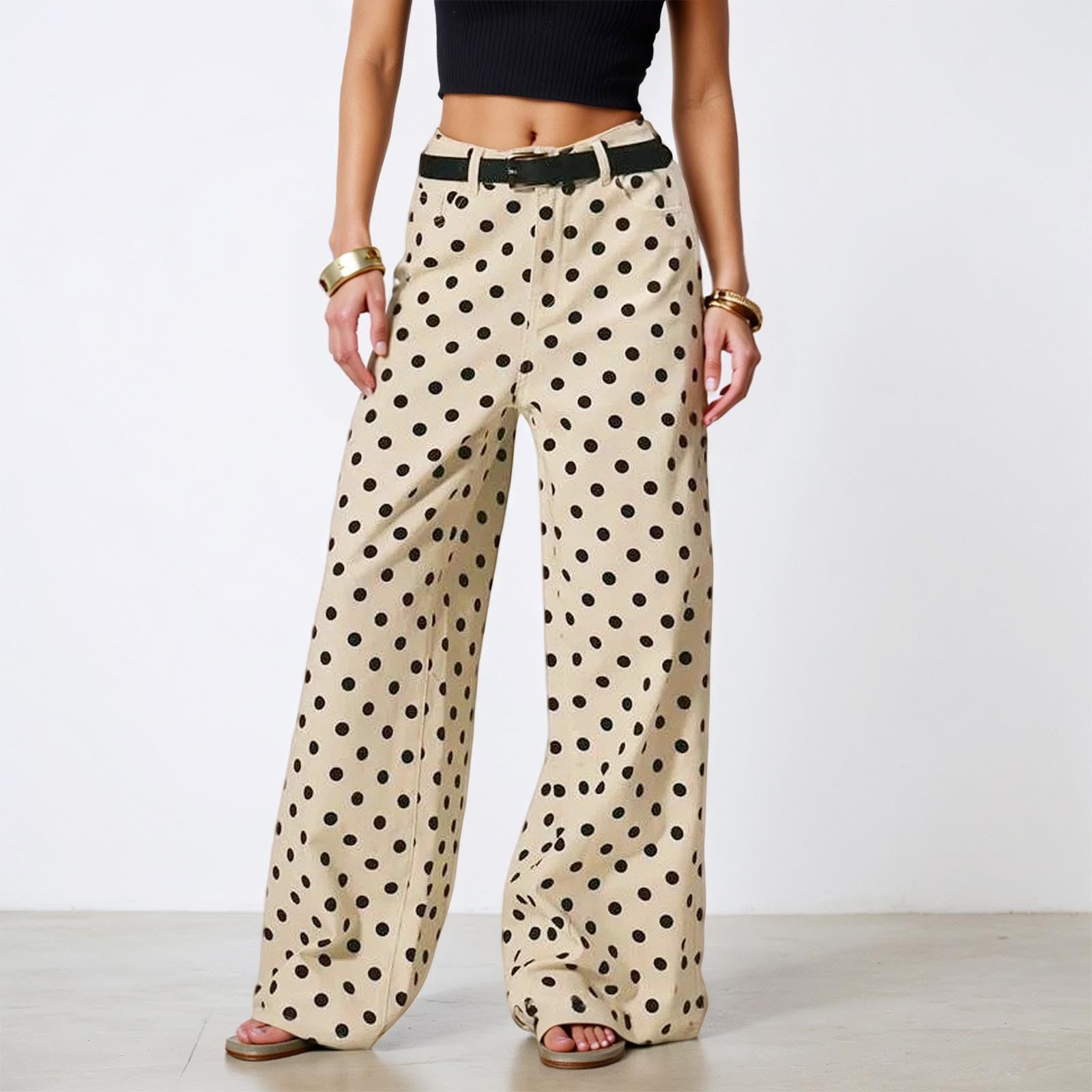 Click here for Prime Picks Apparel Womens Polka Dots Jeans Vintag... prices