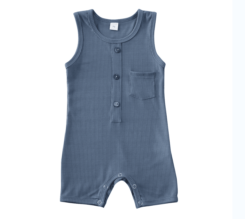 Colofity Newborn Baby Boy Girl Soft Romper Sleeveless Button Jumpsuit ...