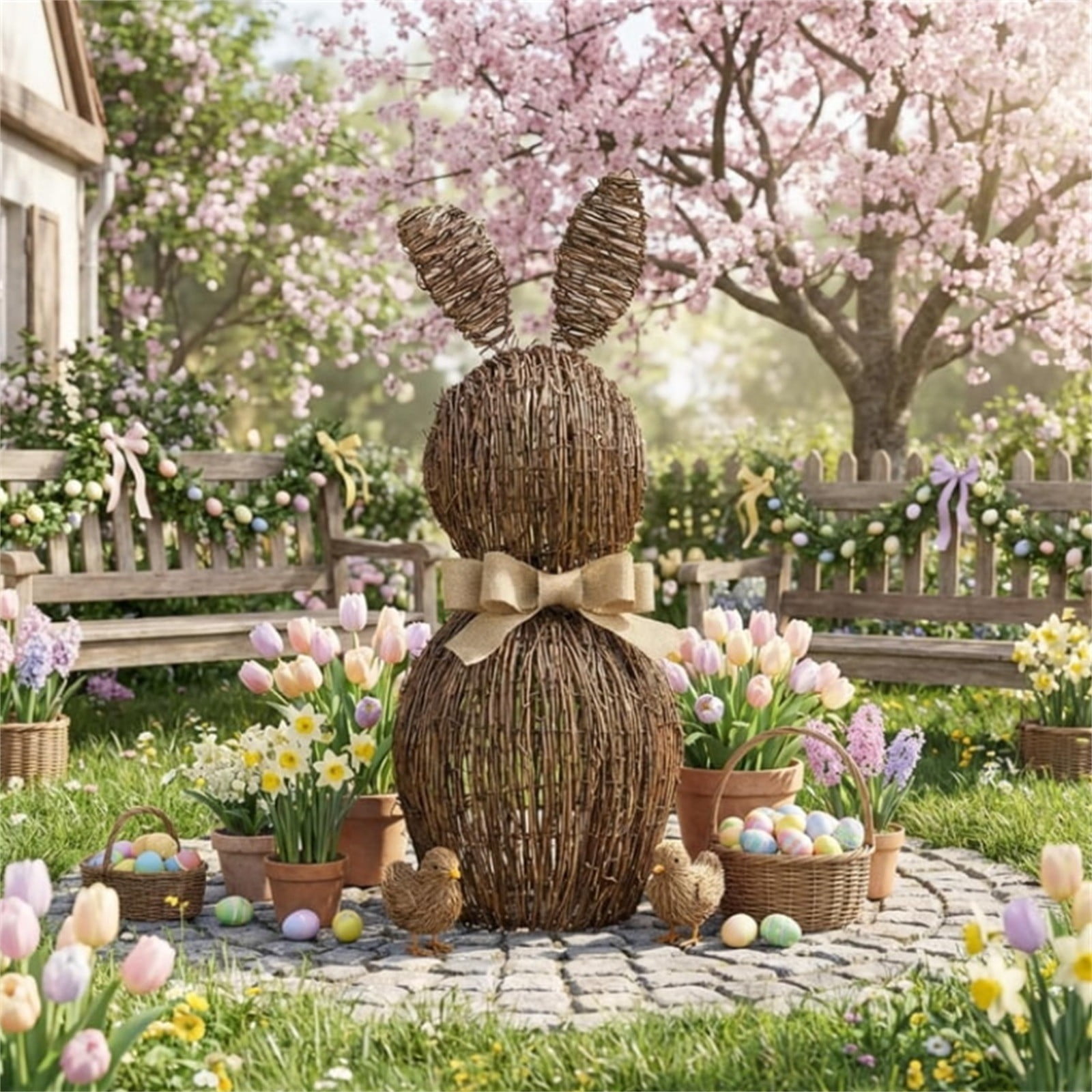 Click here for Lfkerwmg My Items Woven Rabbit With Bowknot Easter... prices