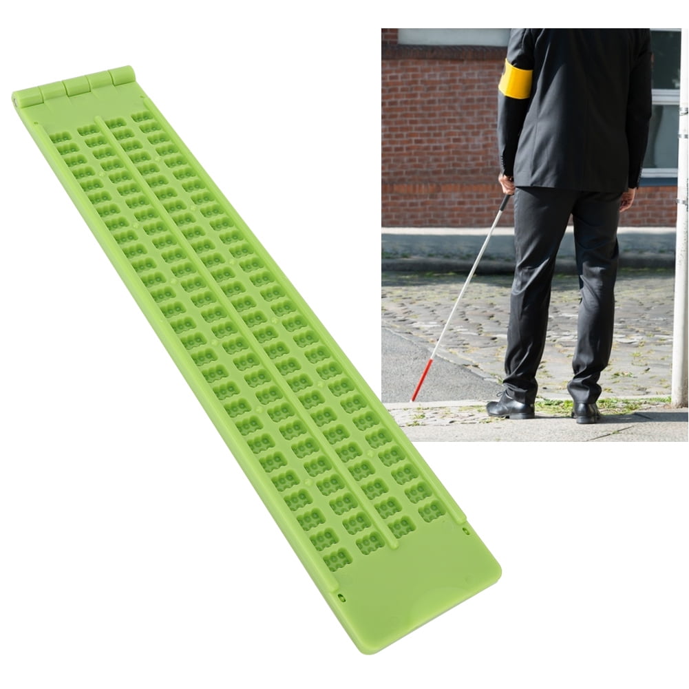 Herramienta de escritura en Braille, portátil, de plástico, 4 líneas ...