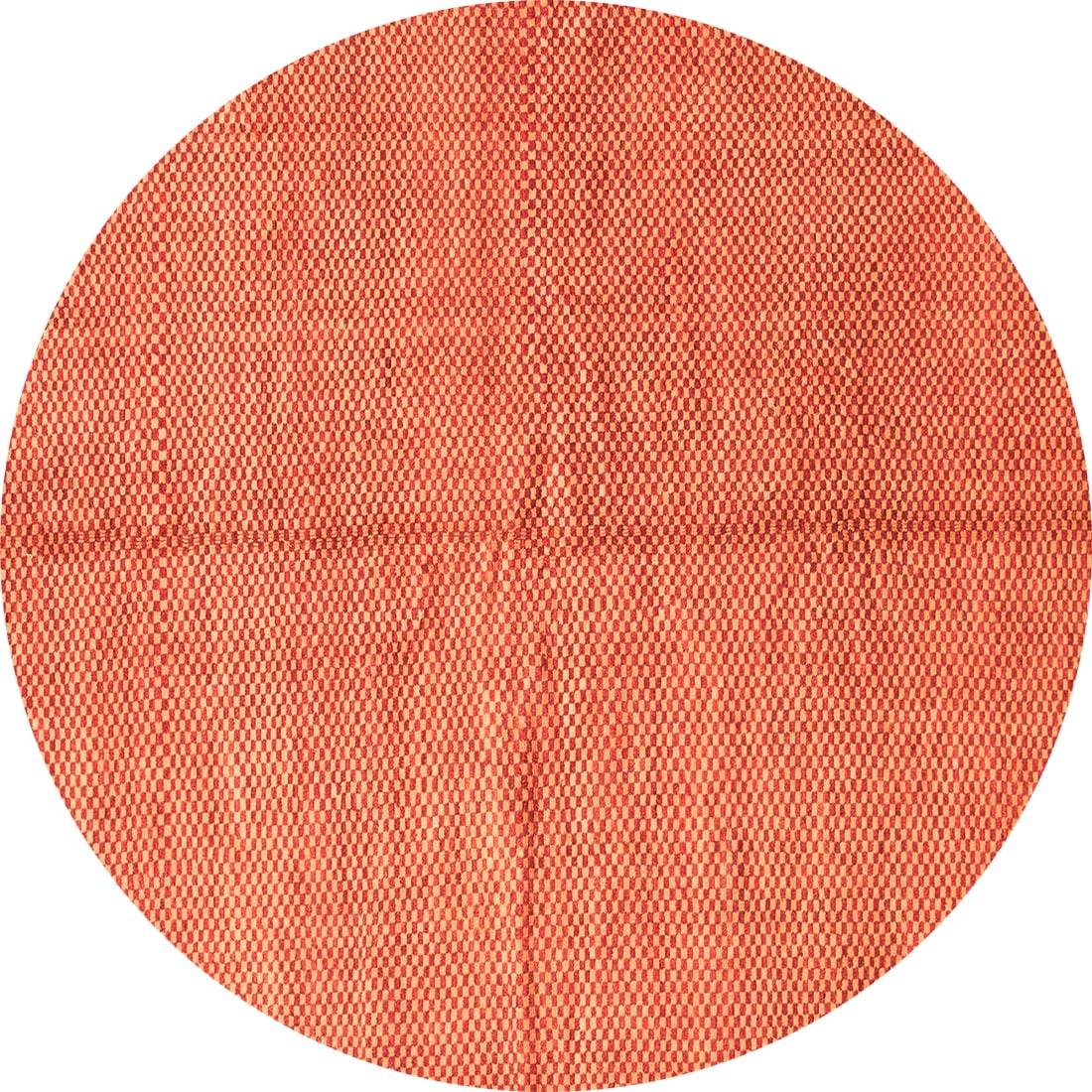 Ahgly Company Indoor Round Abstract Orange Modern Area Rugs, 5' Round ...