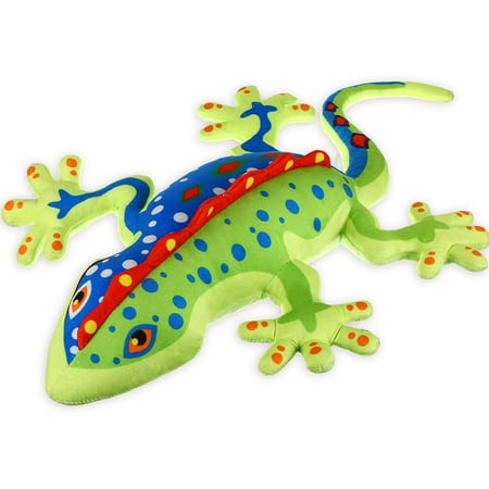 22 Inches Realistic Lizard Stuffed Animal Plush Toy with Spots Colorful ...