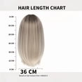 14.17-Inch Short Straight Gray Gradient Blonde Wig for Women - Elegant ...