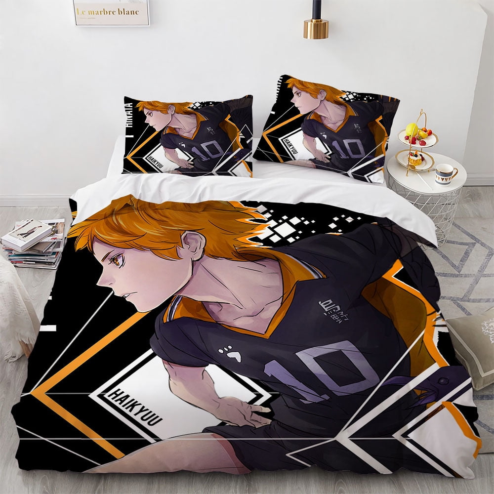 Anime Haikyuu King Size Bedding Bed Set for Room Decor Comfy Action ...