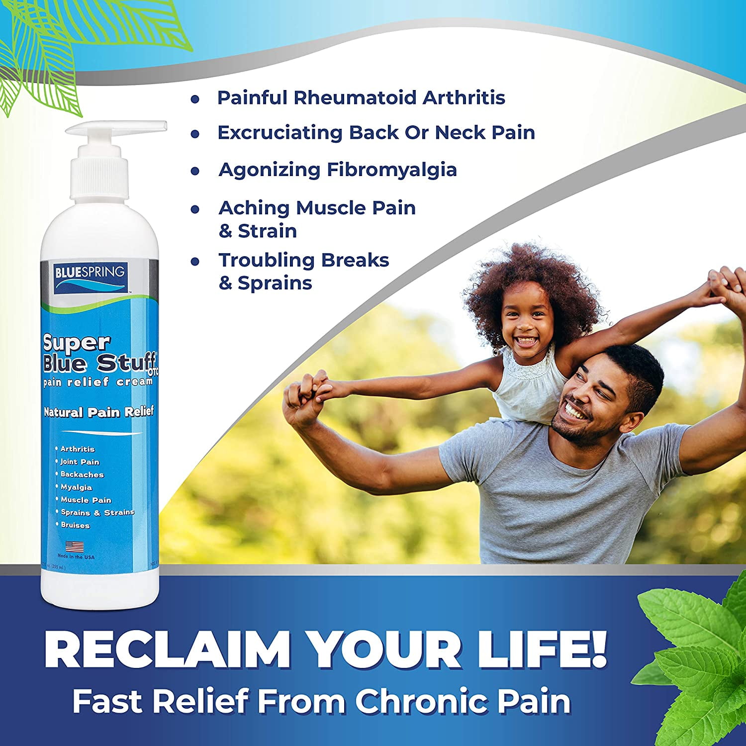 Buy Blue Spring Super Blue Stuff: Natural Pain Relief Cream with Emu ...