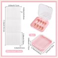 1 Set 9Pcs Plastic Fake Nail Tips Storage Box Square 1Sheet Nail Art ...