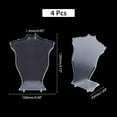 4 pc Plastic Necklace Pendant Display Frosted for Jewelry Display Clear ...