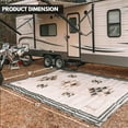 Glamplife Large Patio Camper Rug - 9x12 Recycled Waterproof RV Mat ...