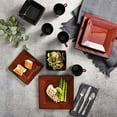 Gibson Elite Kiesling Square Stoneware Dinner Plates Set - 16-Piece ...