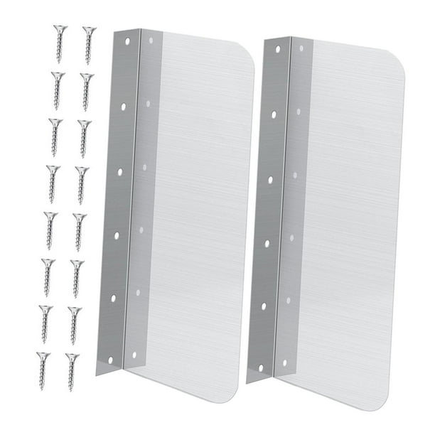 2Pcs Stainless Steel Guard Water Baffle, Commercial, Wall Mount Guard ...