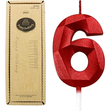 SHTUUYINGG4 Inch Birthday Cake Candles Number Candles 3D Design ...