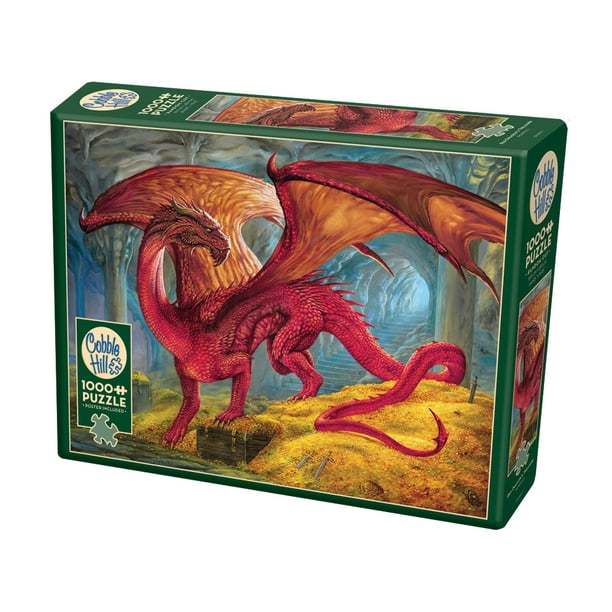 Red Dragon's Treasure Jigsaw Puzzle & Poster - 1000 Pieces - Walmart.com