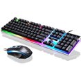 Adjustable Gaming Keyboard G21 Wired USB Gaming Keyboard Rainbow Mouse ...