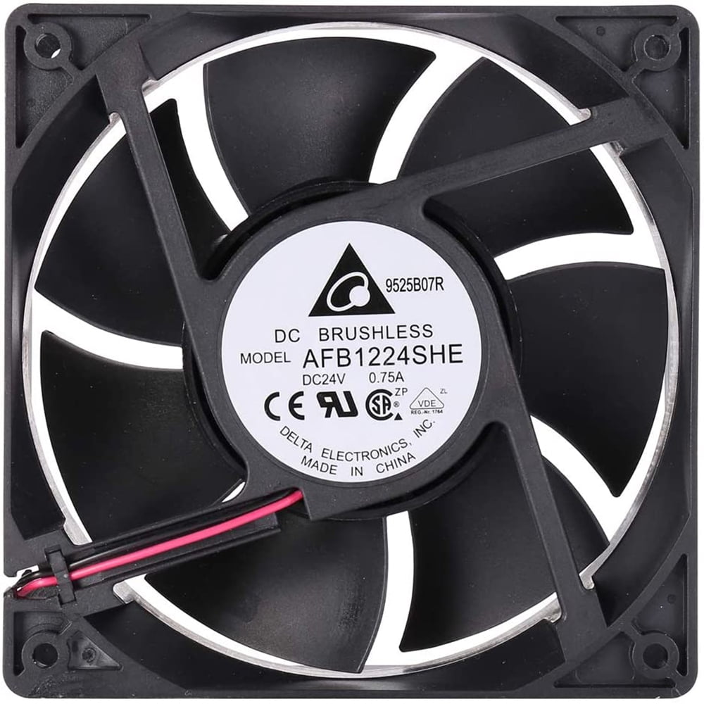 Delta 120mm Computer Cooling Fan AFB1224SHE 24V DC 3Pin 2 Wire PC CPU ...