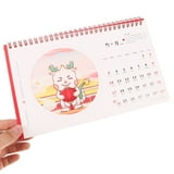 AURARMLET Monthly Calendar Paper Red for Teachers Simple Chic Design 1 ...
