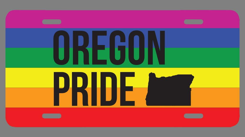 Oregon Pride Flag License Plate Tag Vanity Novelty Metal | UV Printed ...