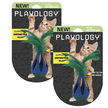 Playology Cat Toy Set | 5-Pack Feather Fish | Interactive Feather Toys ...