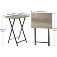 Folding TV Tray Tables, Set of 4 TV Trays with Storage Rack, Industrial ...