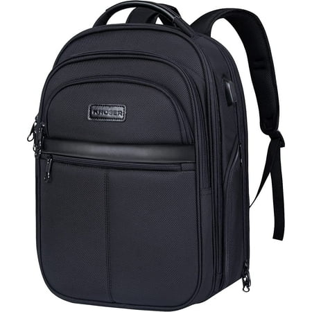 KROSER 15.6 inch Laptop Backpack Leather/Dobby Business Computer ...